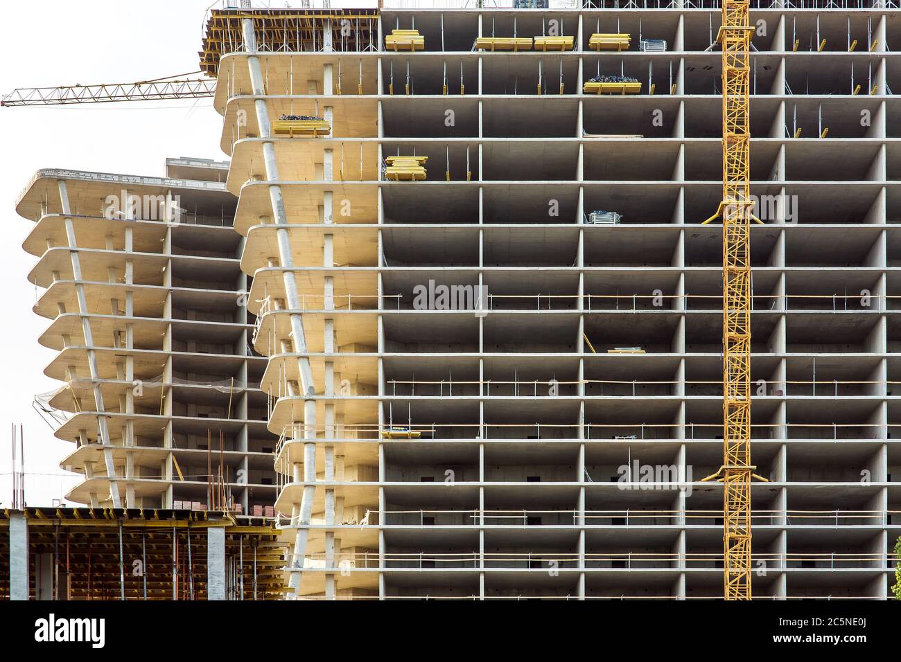 construction of a skyscraper monolithically frame construction using ...