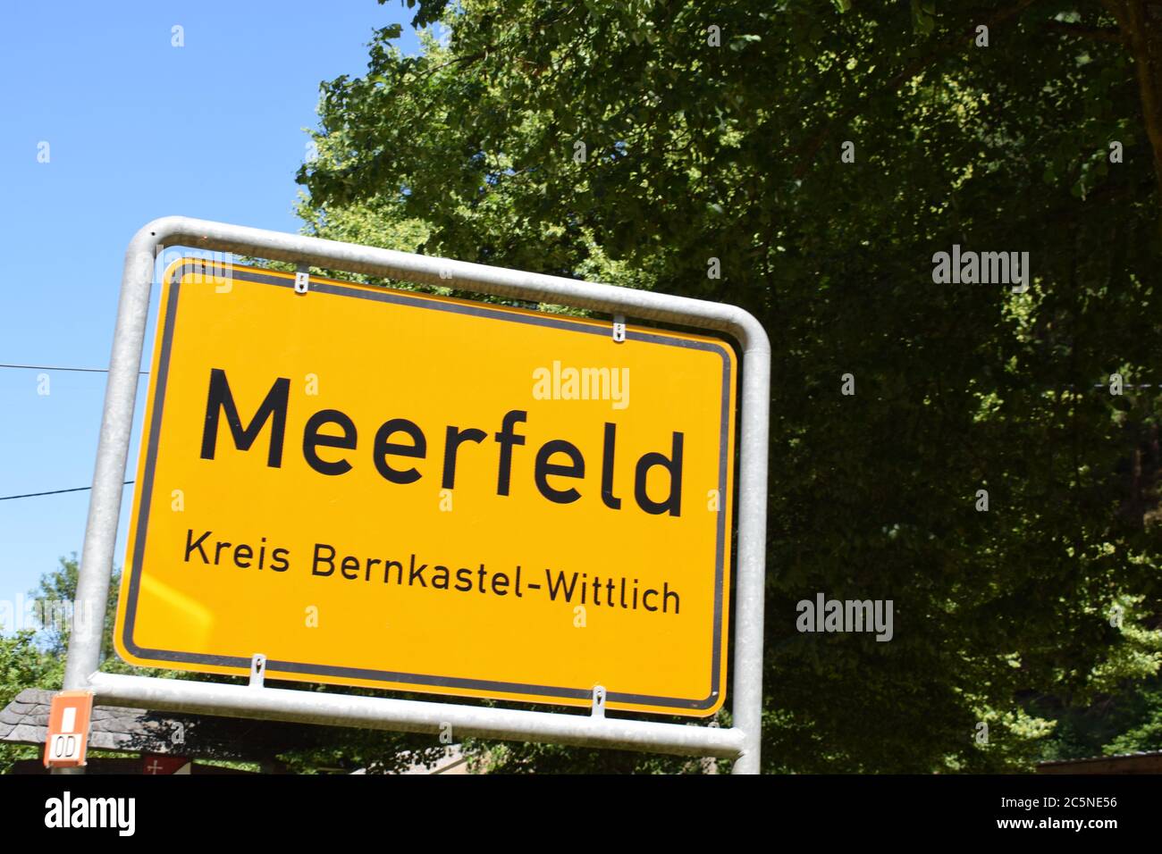 village sign Meerfeld Stock Photo - Alamy