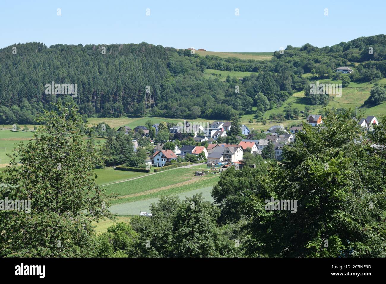 village Meerfeld, Eifel Stock Photo - Alamy