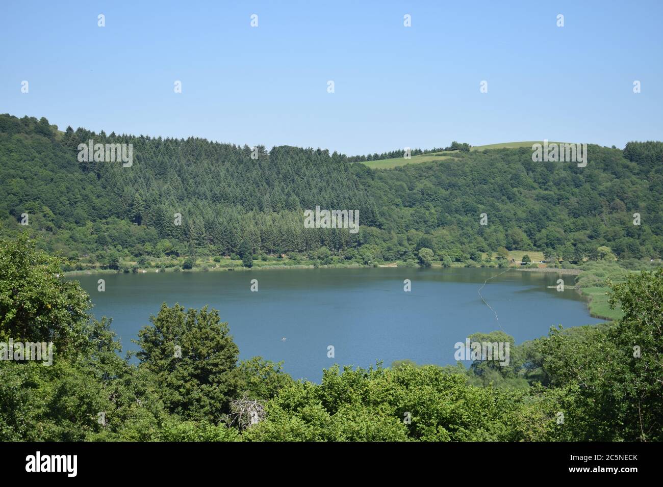view to Meerfelder Maar Stock Photo - Alamy