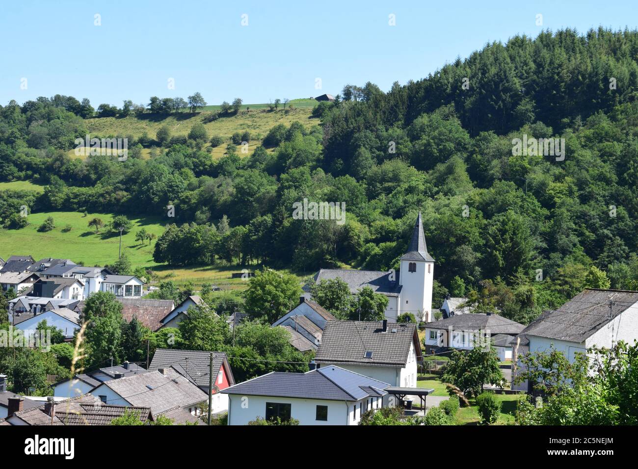 village Meerfeld, Eifel Stock Photo - Alamy