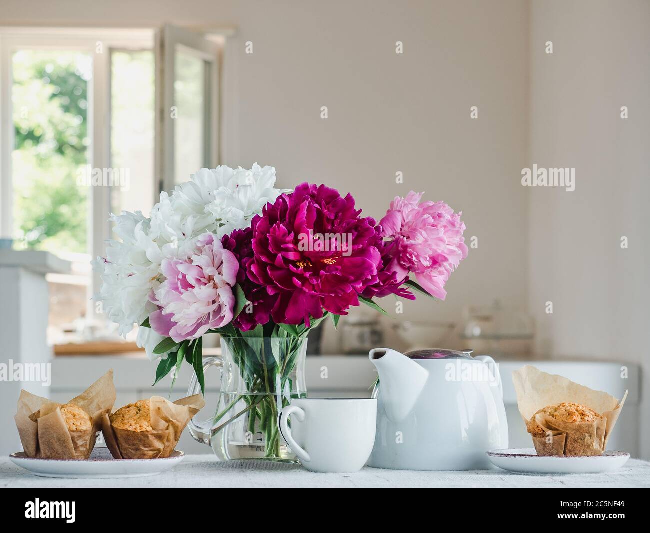 Fresh homemade pastries. Close up, side view Stock Photo - Alamy