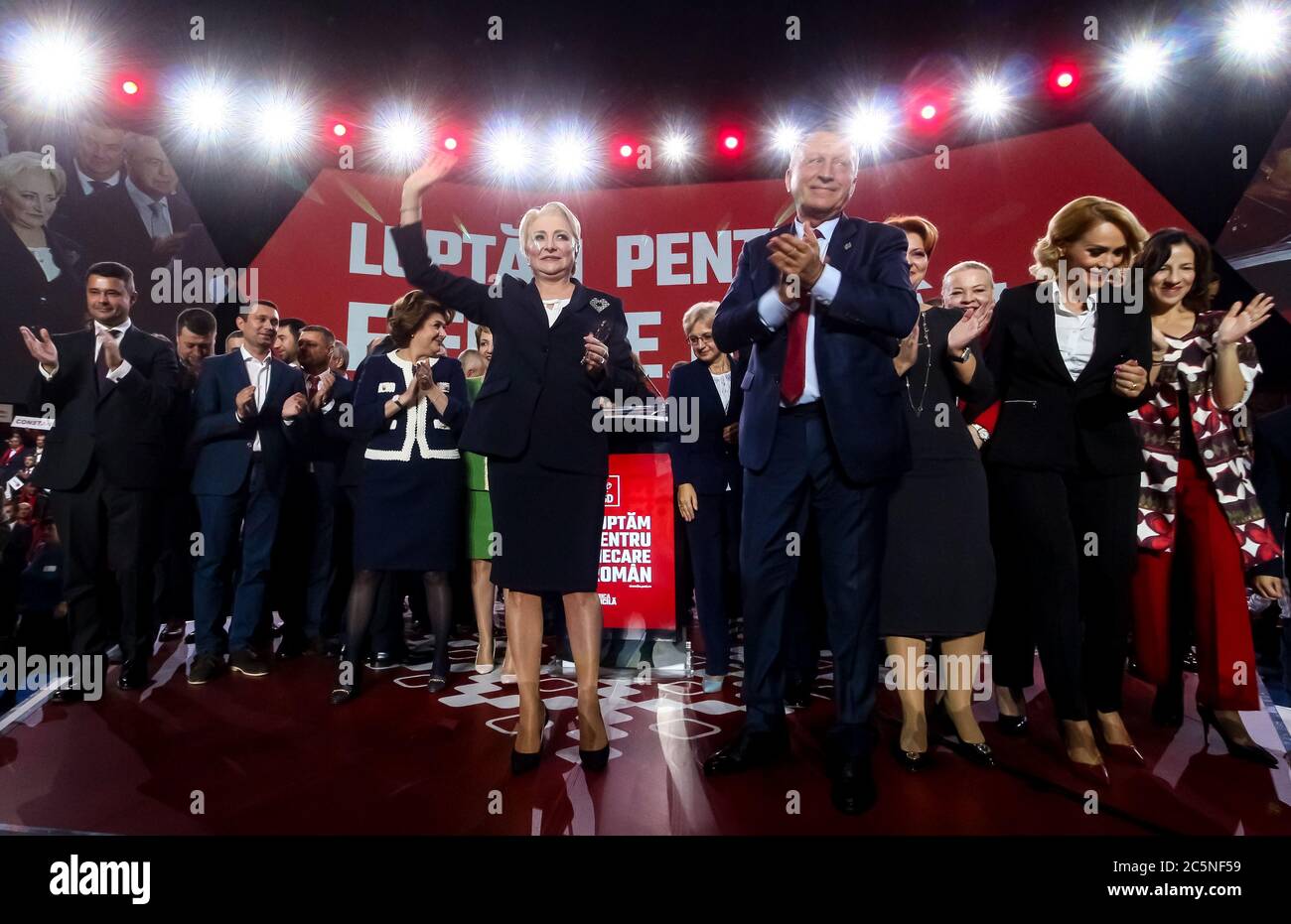 Bucharest, Romania - October 12, 2019: Viorica Dancila, the president ...