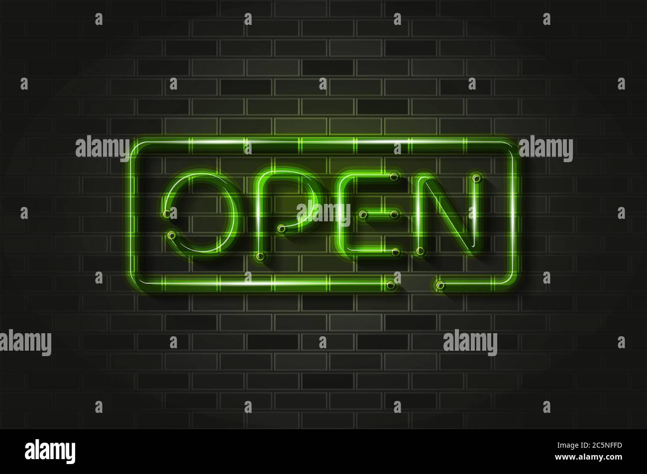 Neon sign horizontal Stock Vector Images - Alamy