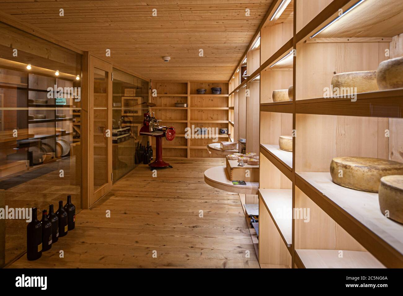 The cheese cellar at Hotel Schiff in Hittisau, Austria Stock Photo - Alamy