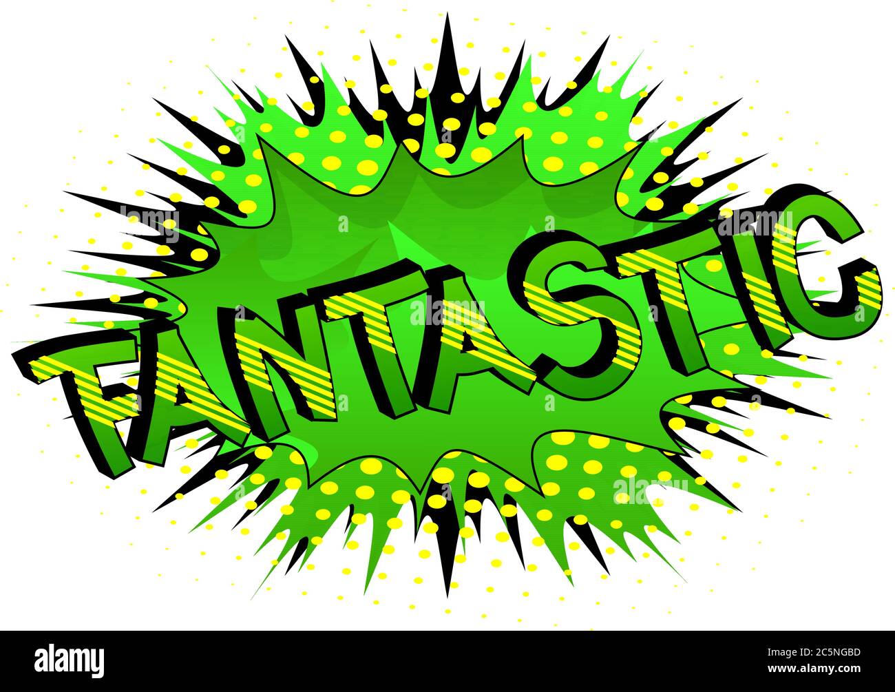 Fantastic - Comic book style cartoon words on abstract background Stock ...