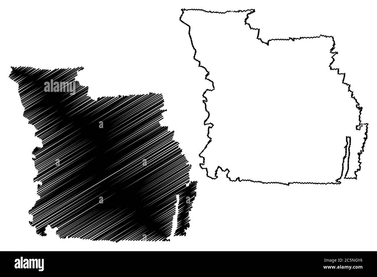 South Tangerang City (Republic of Indonesia, Java island) map vector ...