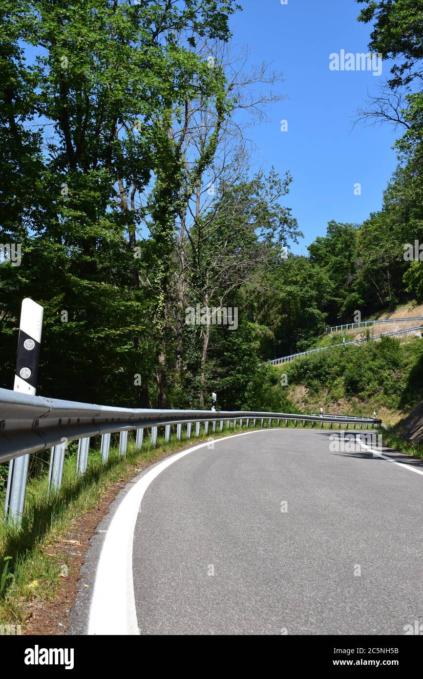 twisted road into the Mosel valley Stock Photo - Alamy