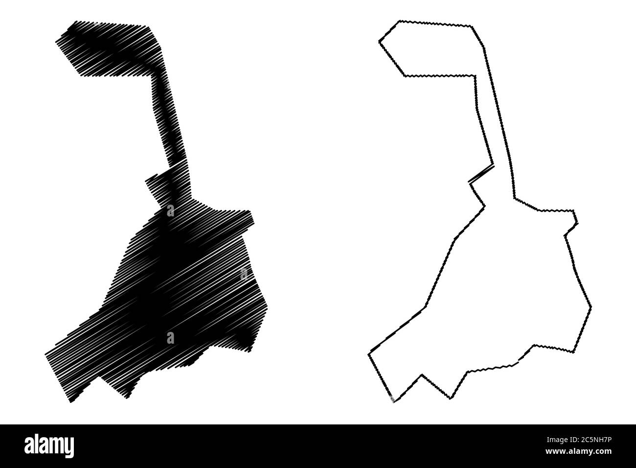 Qom City (Islamic Republic of Iran, Persia, Qom Province) map vector ...