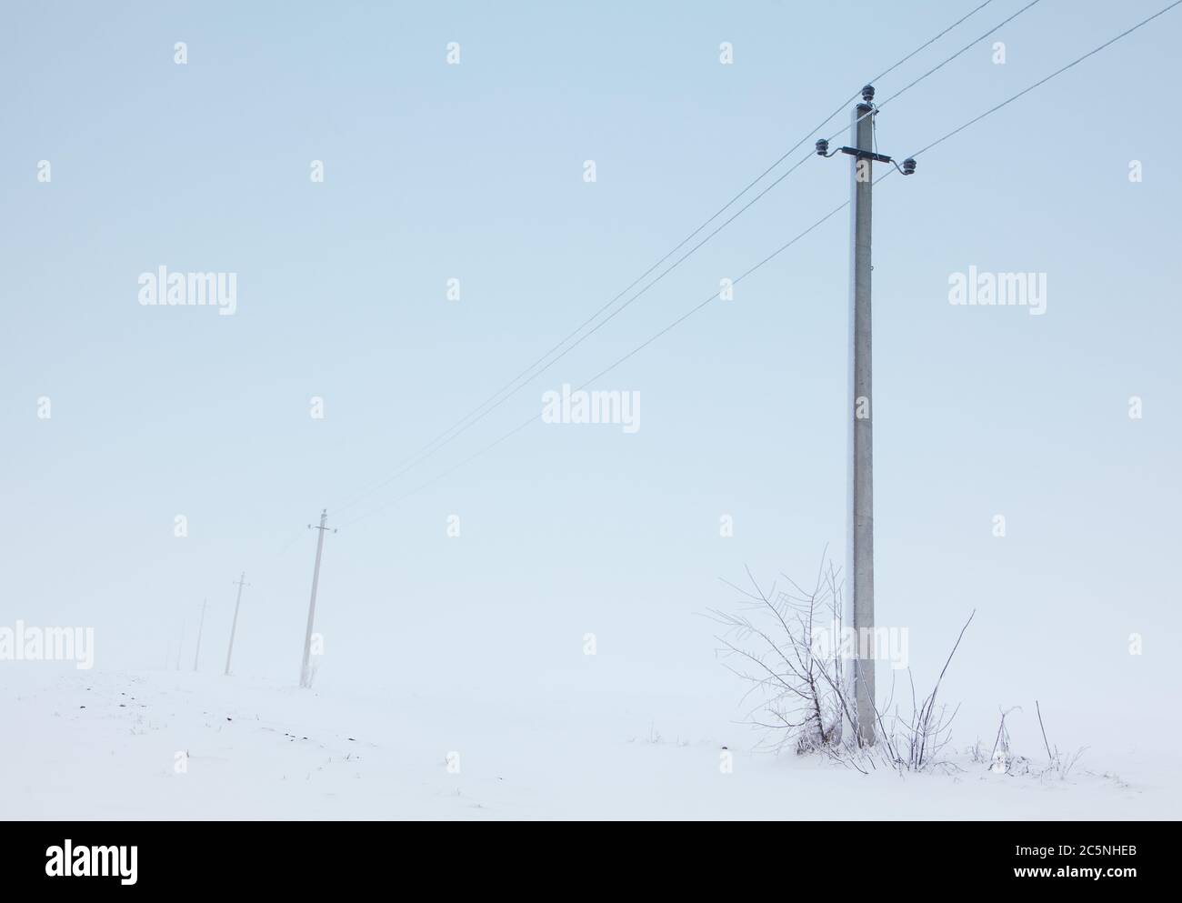 High voltage wires in snow hi-res stock photography and images - Alamy