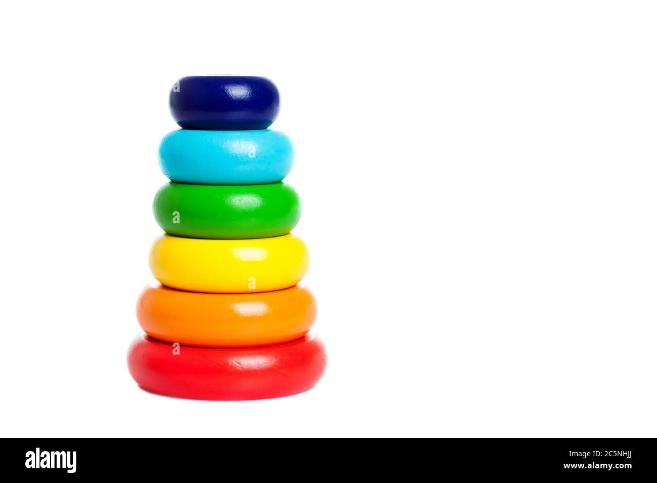 wooden round pyramid of blocks of color lgbt flag isolated on a white ...