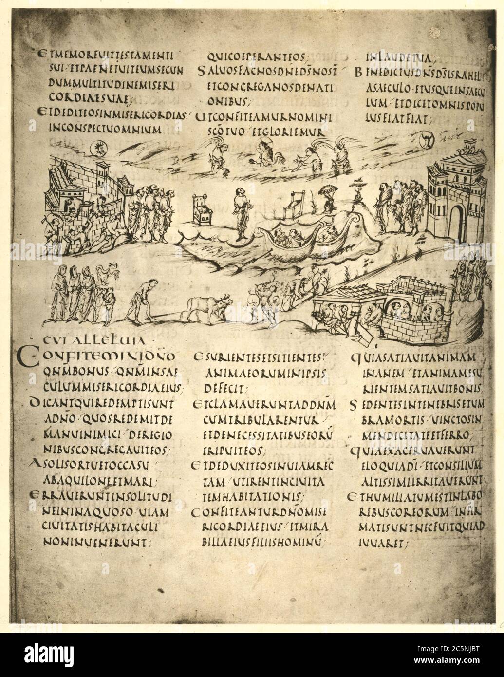 Illuminated latin psalter hi-res stock photography and images - Alamy