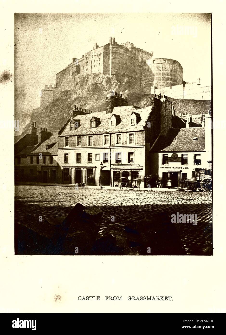 Castle From Grassmarket, 1868. Photography by Archibald Burns (1831 ...