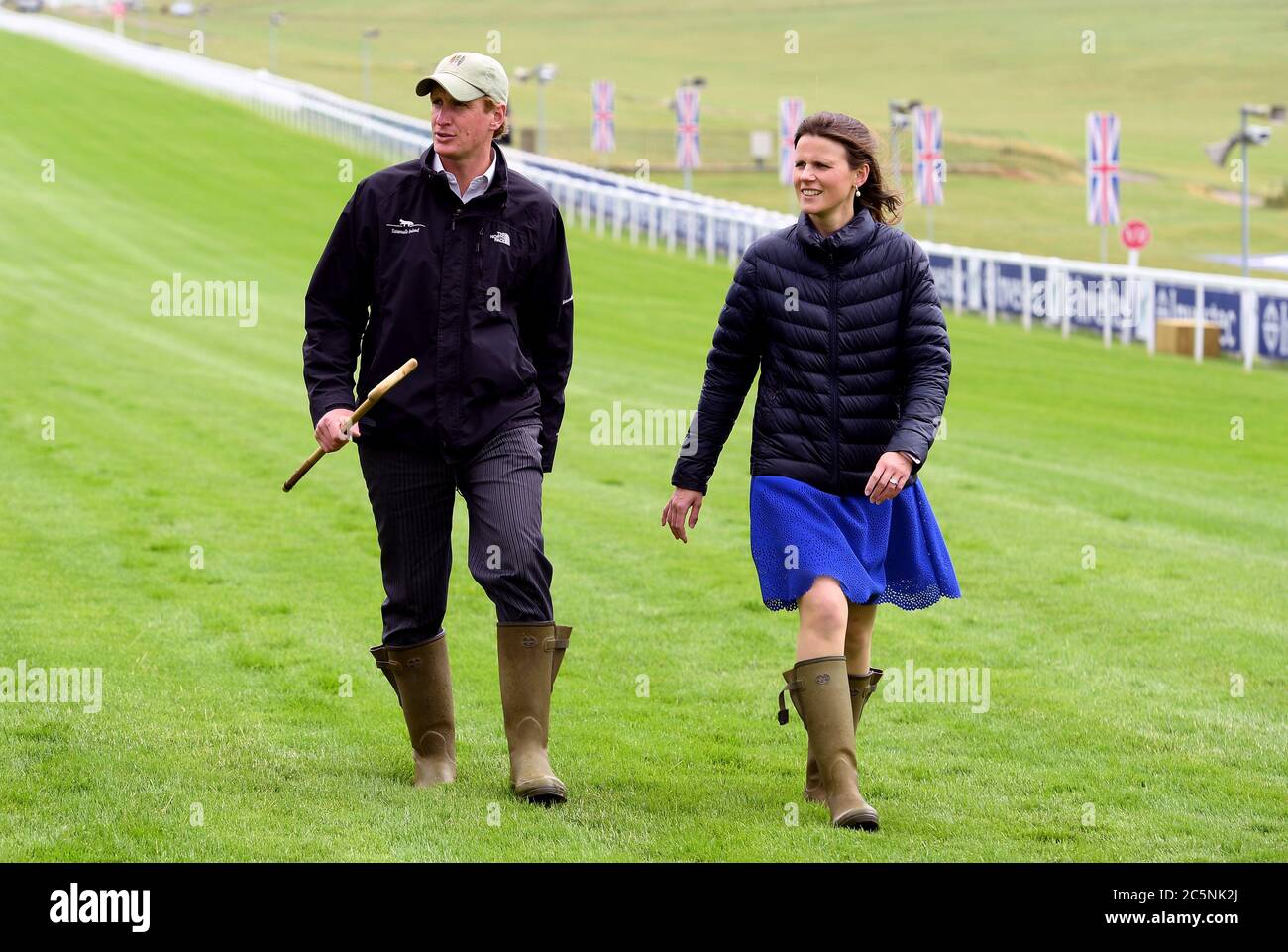 Horse trainer Ed Walker (left) and his wife Camilla Walker walk the ...