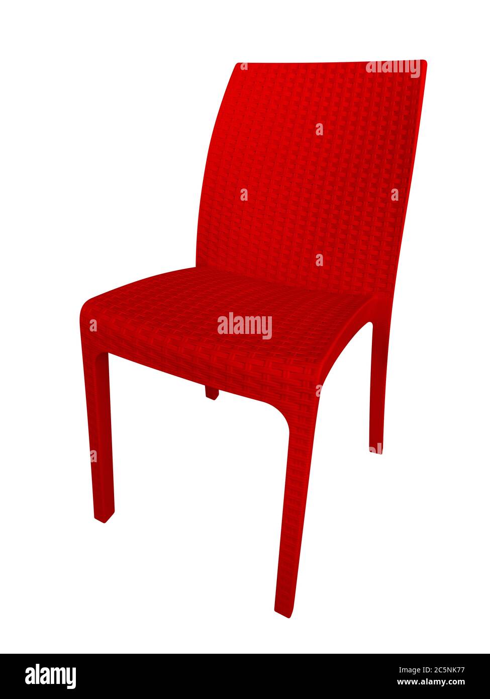 Wicker red chair isolated with clipping path Stock Photo - Alamy