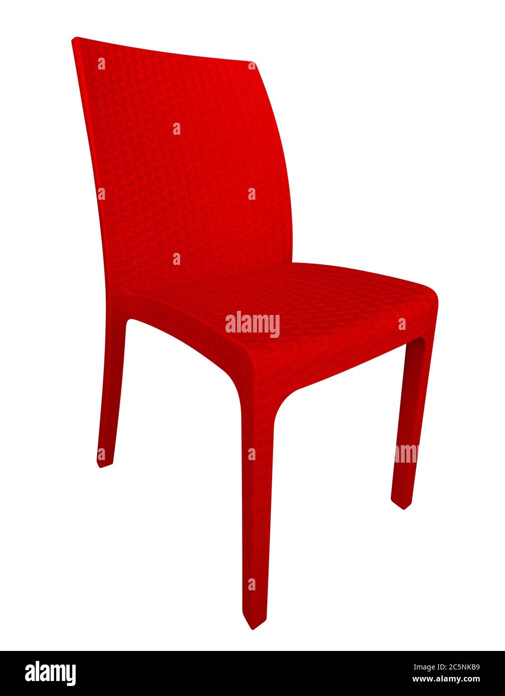 Wicker red chair isolated with clipping path Stock Photo - Alamy