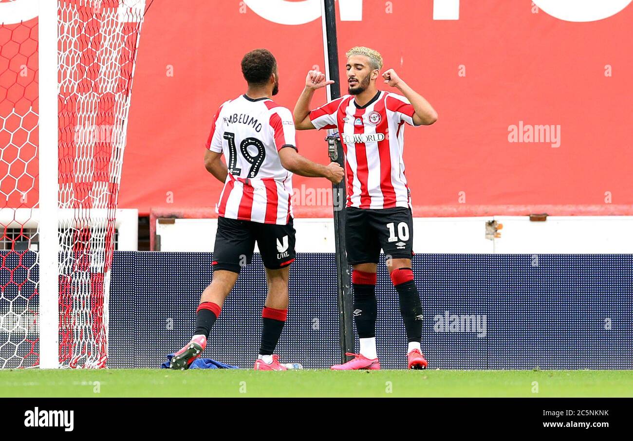 Bryan mbeumo celebration hi-res stock photography and images - Alamy