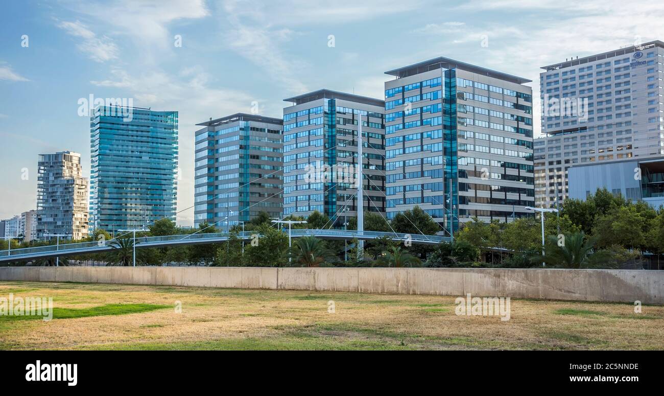 BARCELONA, SPAIN - JULY 12, 2016: New modern architecture in the ...