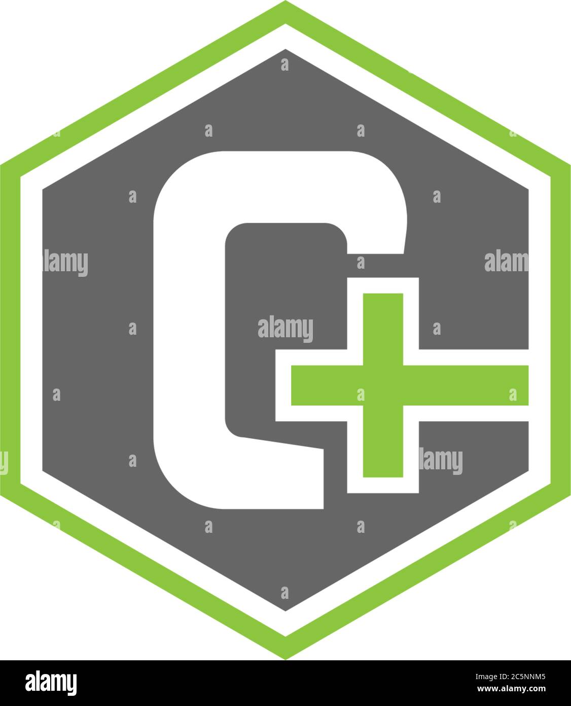 Cross G Letter logo, Medical cross G letter logo design concept Stock ...