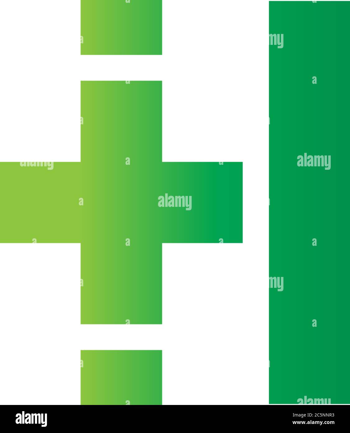 Cross H Letter logo, Medical cross H letter logo design concept Stock ...