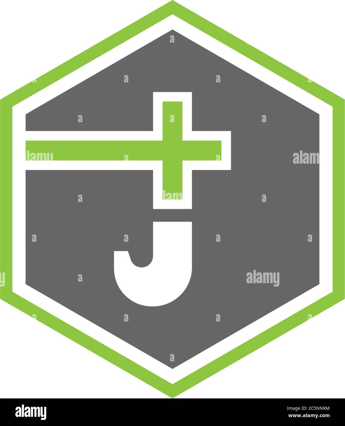 Cross J Letter logo, Medical cross J letter logo design concept Stock ...