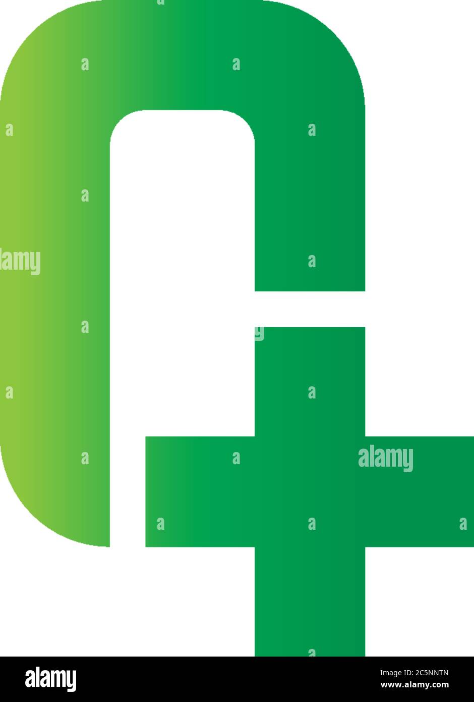 Cross Q Letter logo, Medical cross Q letter logo design concept Stock ...