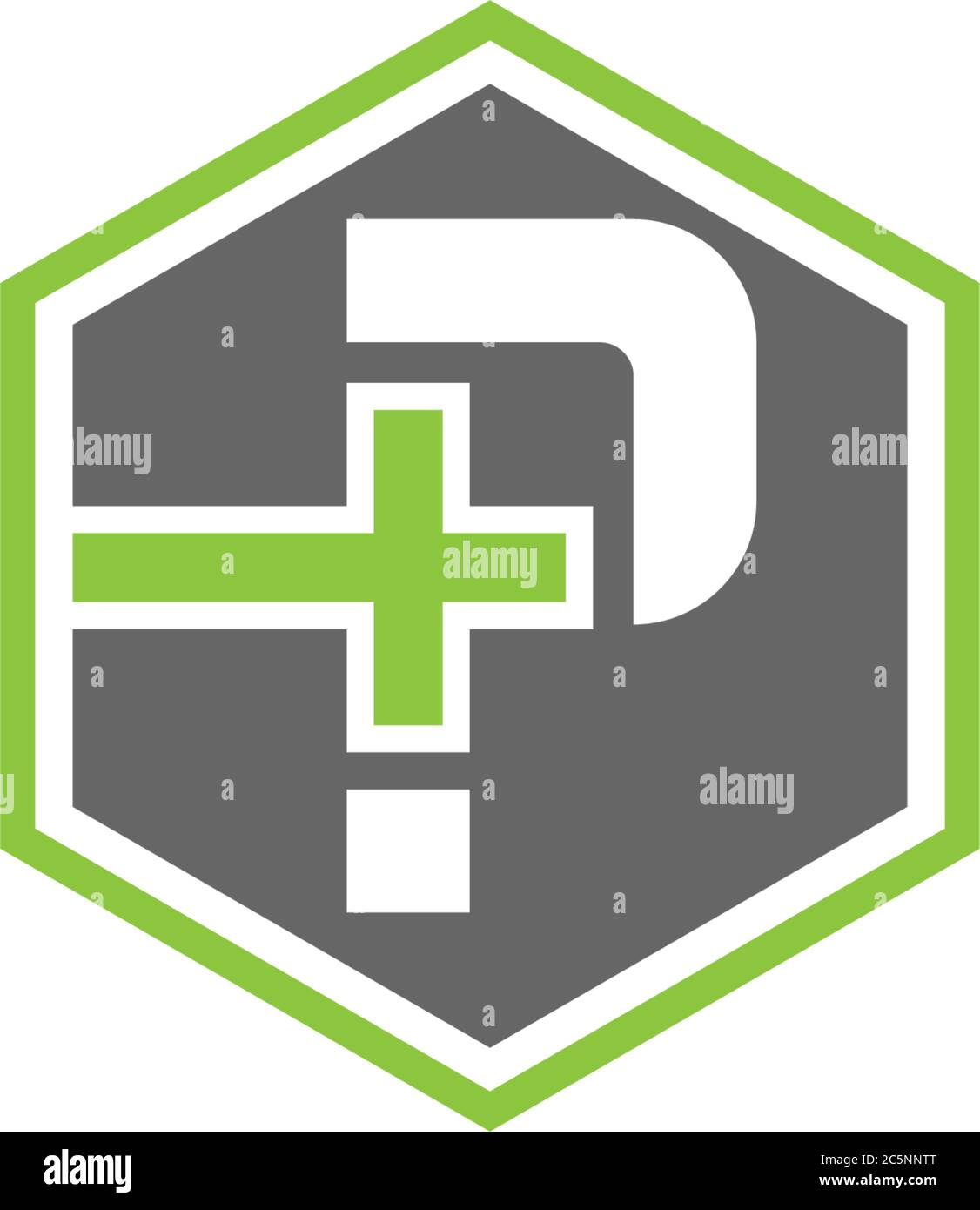 Cross P Letter logo, Medical cross P letter logo design concept Stock ...