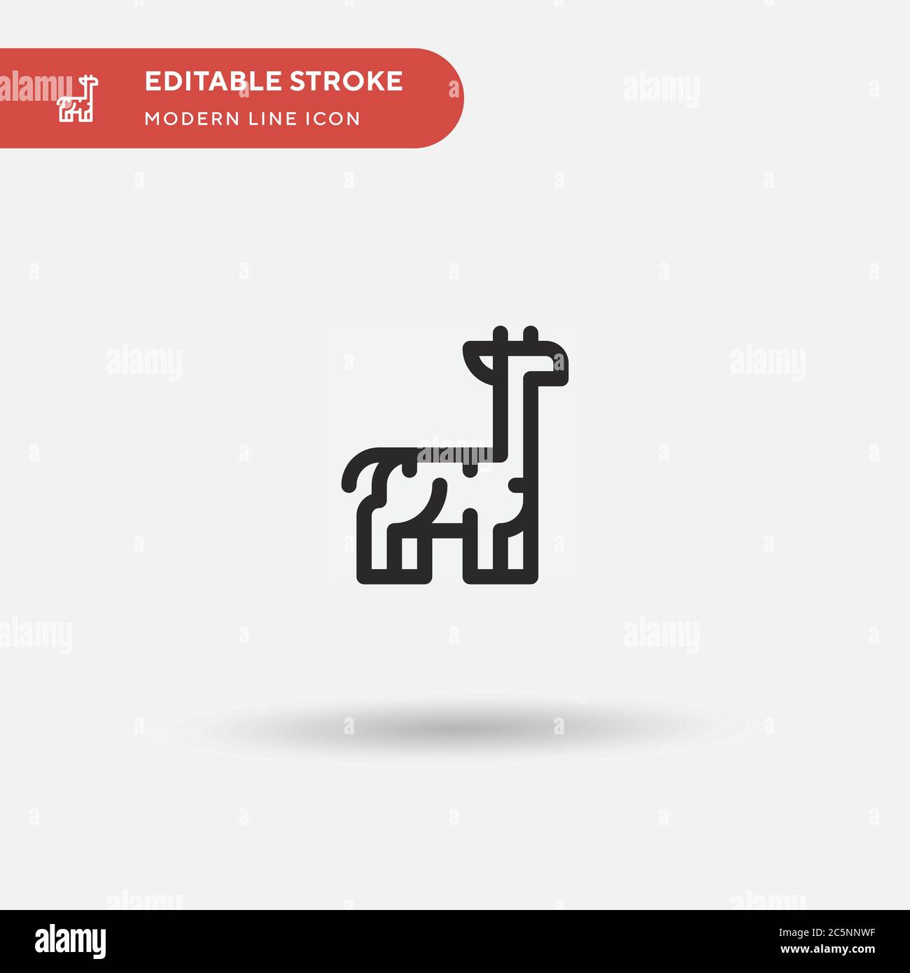 Giraffe Simple vector icon. Illustration symbol design template for web ...