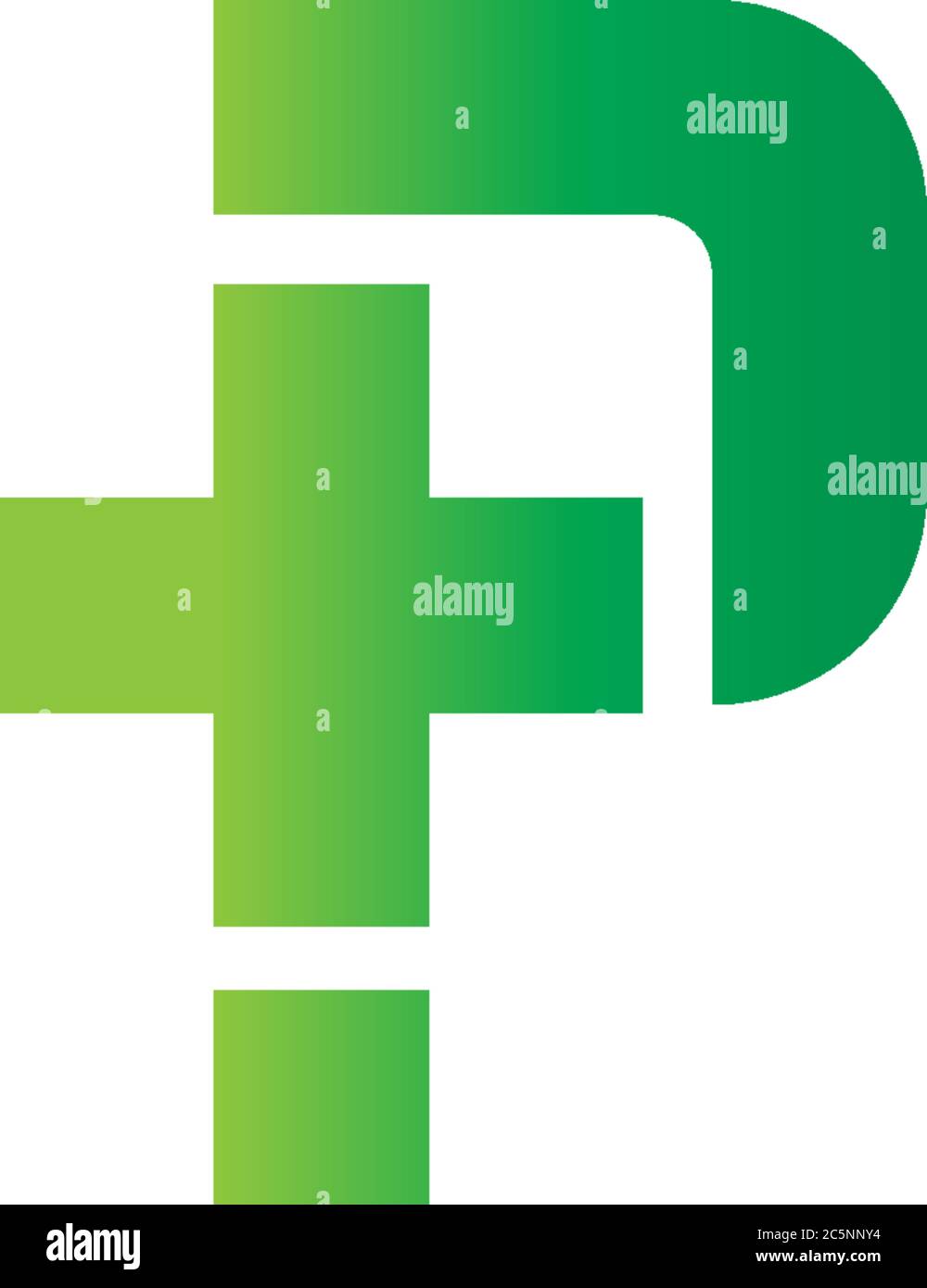 Cross P Letter logo, Medical cross P letter logo design concept Stock ...