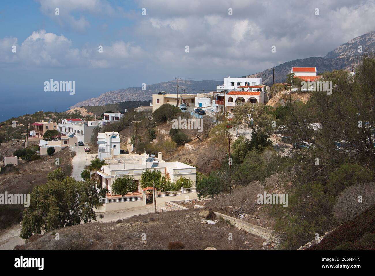 Mountain village Piles on Karpathos in Greece,Europe Stock Photo - Alamy