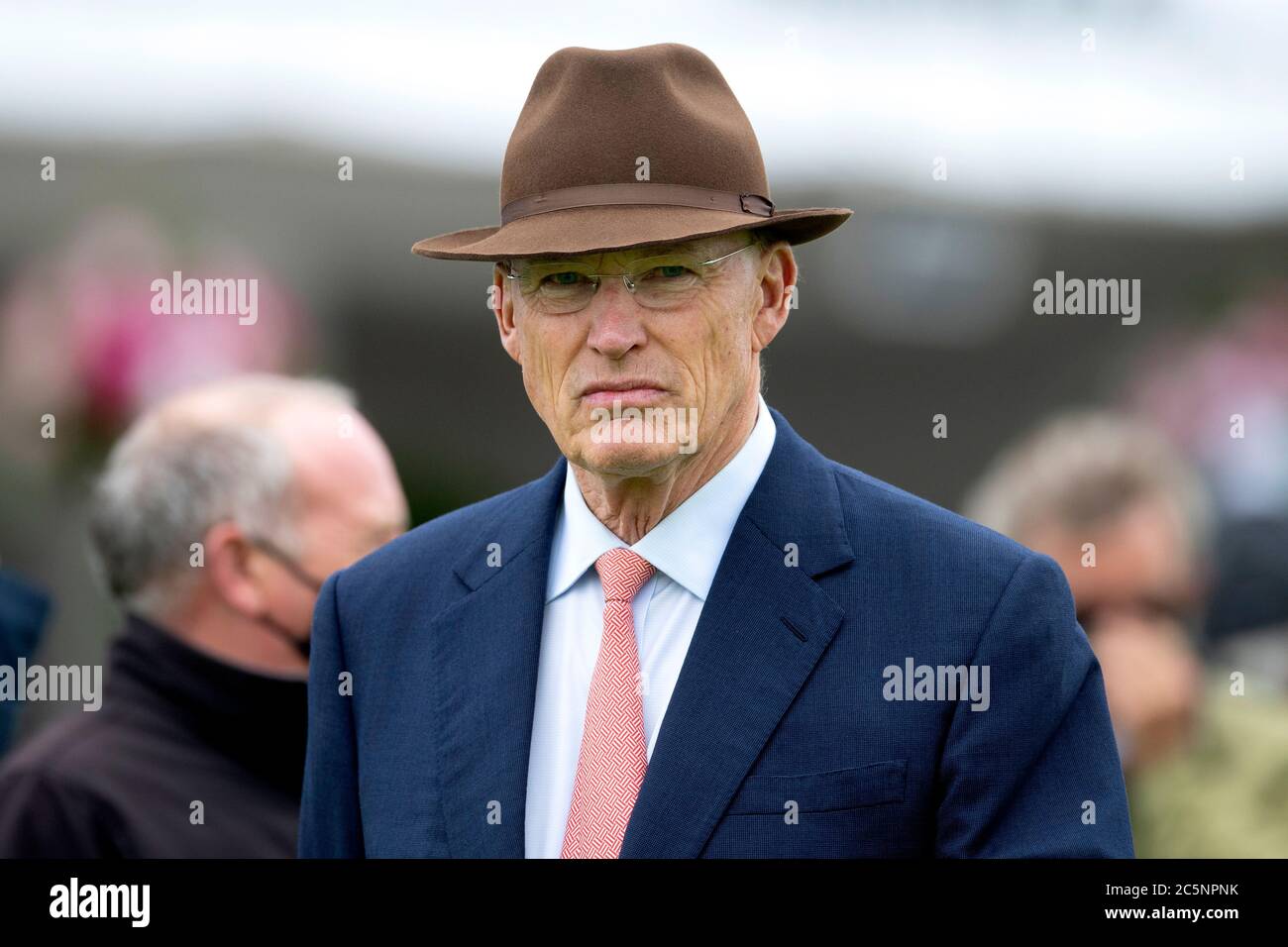 Horse trainer John Gosden at Epsom Racecourse Stock Photo - Alamy