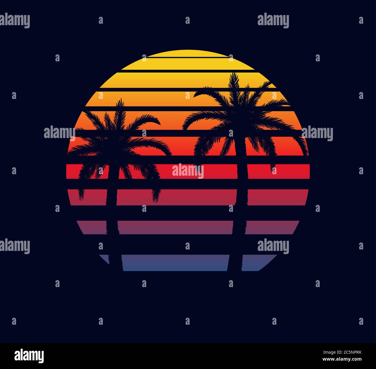 Synthwave sunset hi-res stock photography and images - Alamy