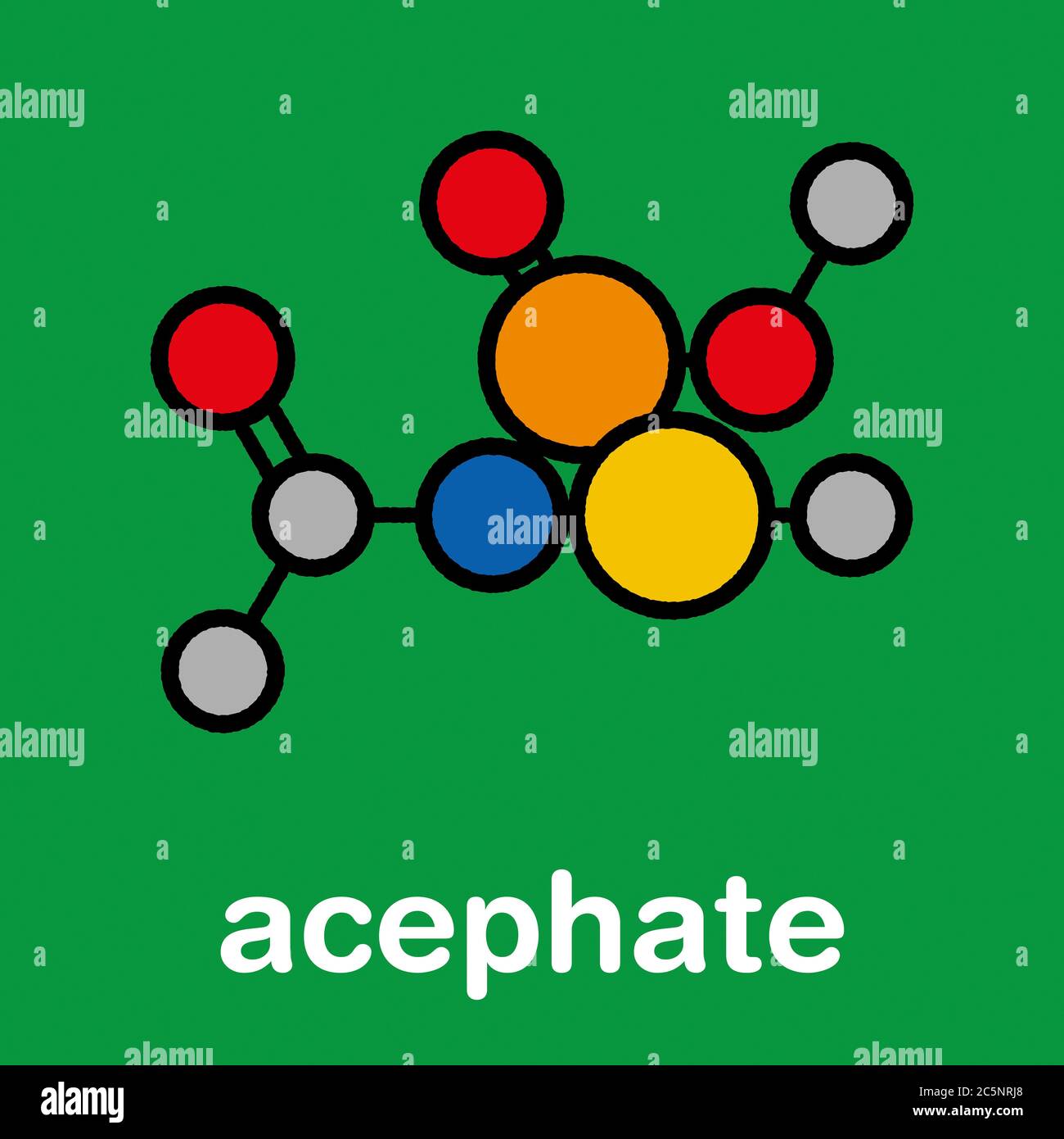 Acephate insecticide molecule. Stylized skeletal formula (chemical ...