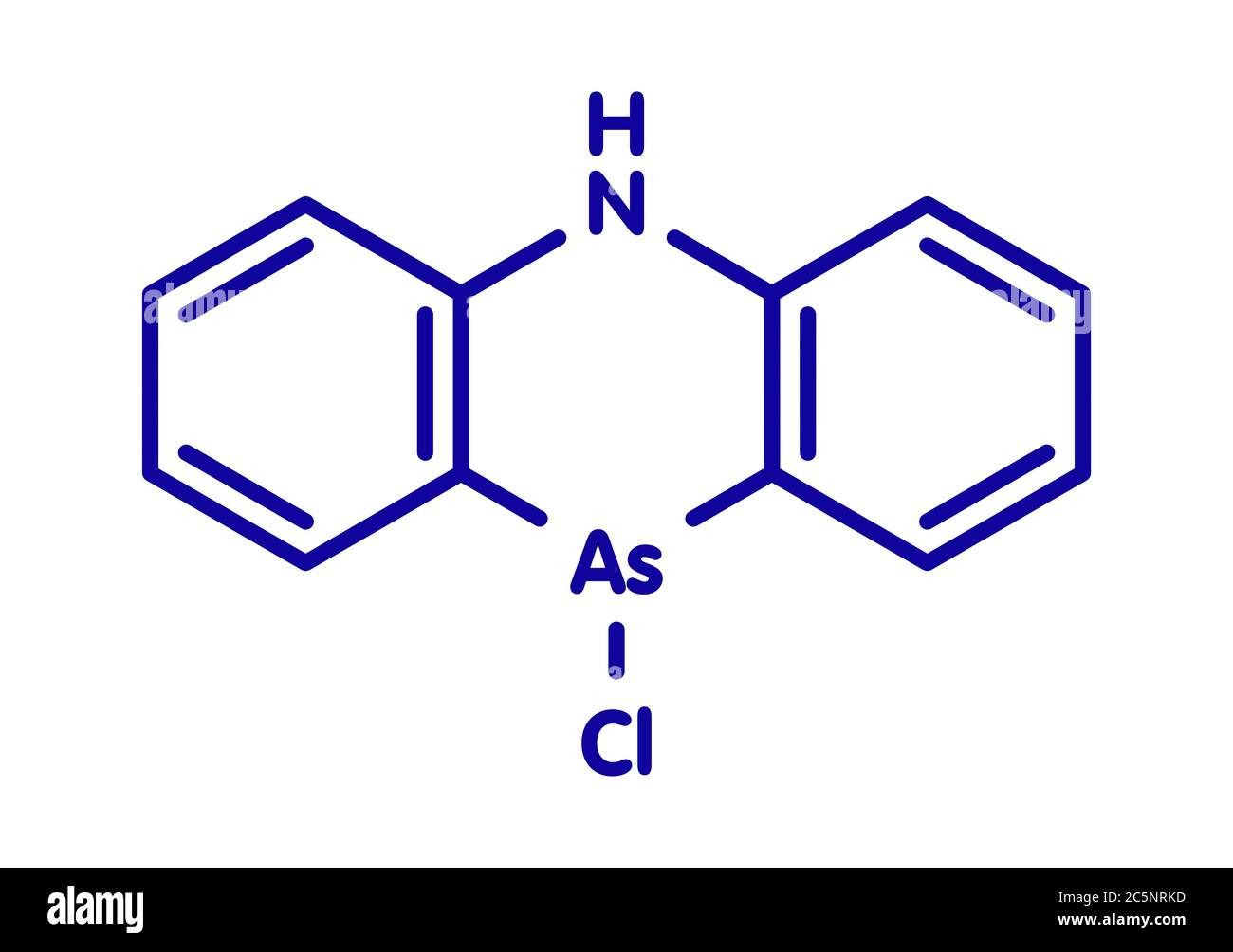 Adamsite or DM riot control agent. Skeletal formula Stock Photo - Alamy