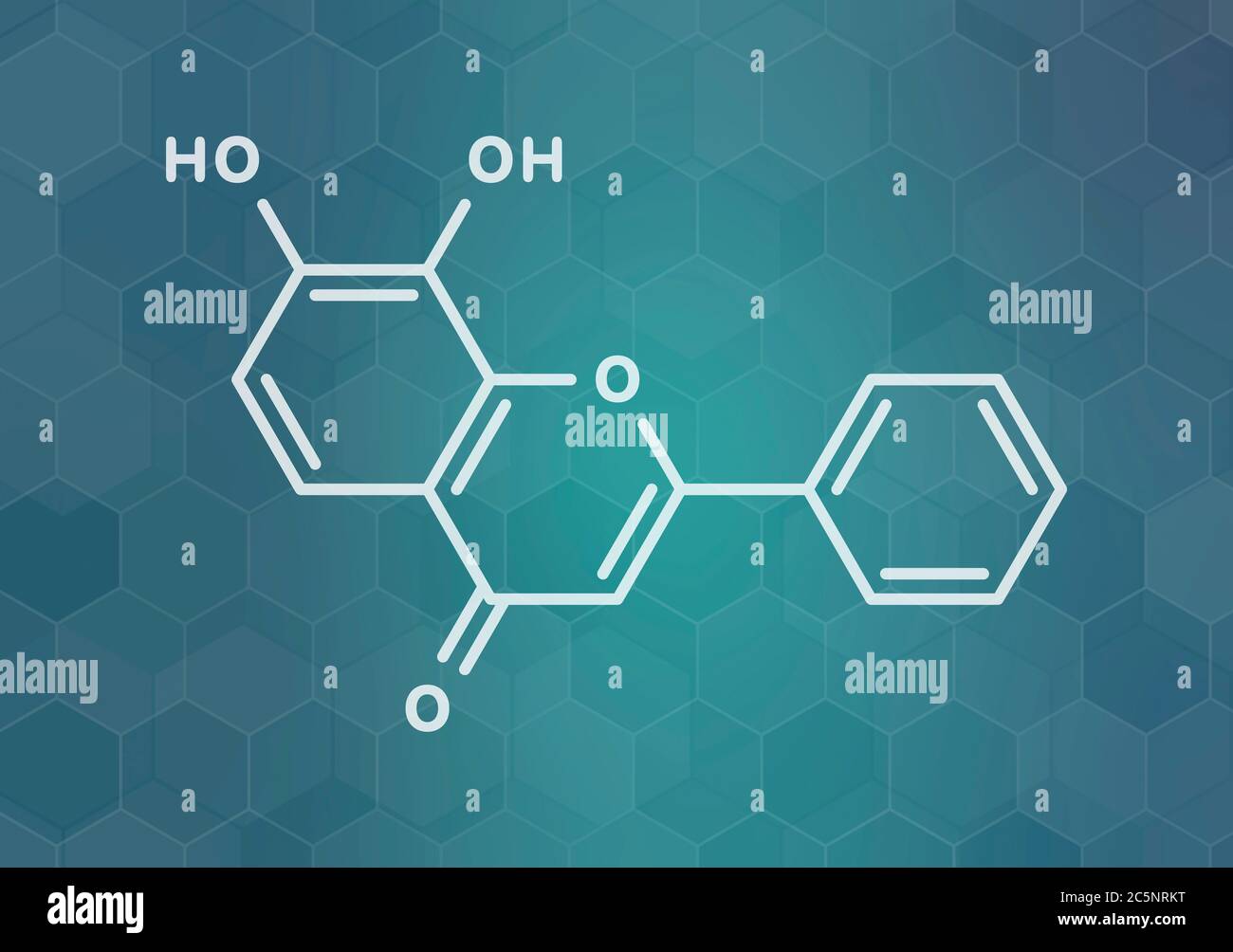 7,8-Dihydroxyflavone or 7,8-DHF molecule. Skeletal formula Stock Photo ...