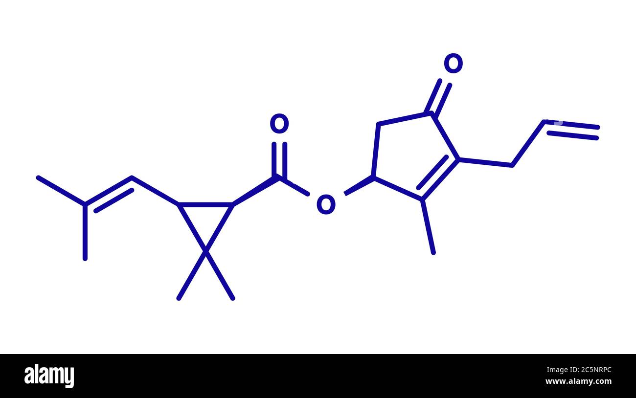 Allethrin pyrethroid insecticide. Synthetic analog of chrysanthemum ...