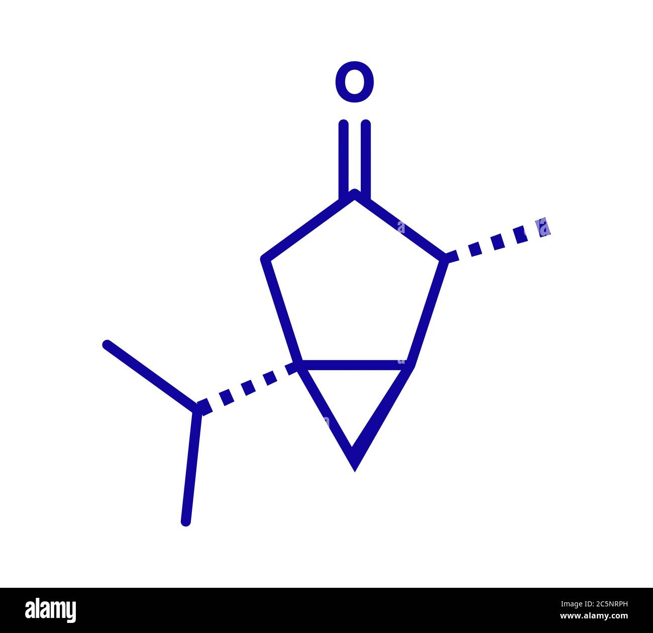 Thujone absinthe molecule, chemical structure. Skeletal formula Stock ...