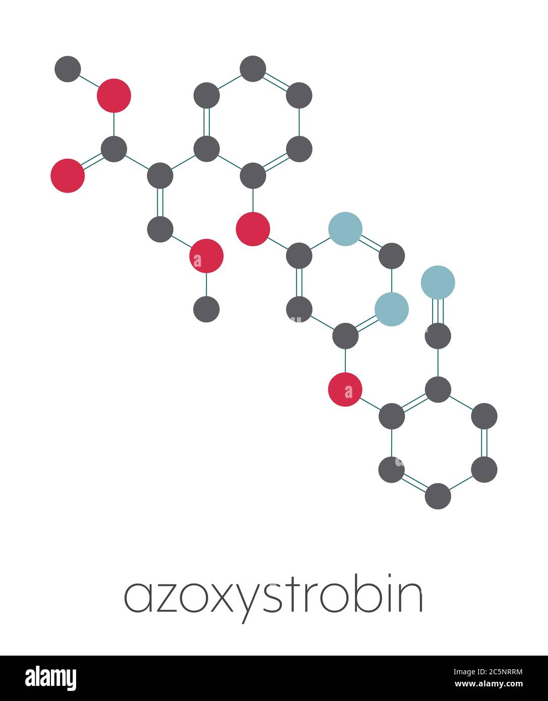 Azoxystrobin fungicide molecule stylized skeletal hi-res stock ...
