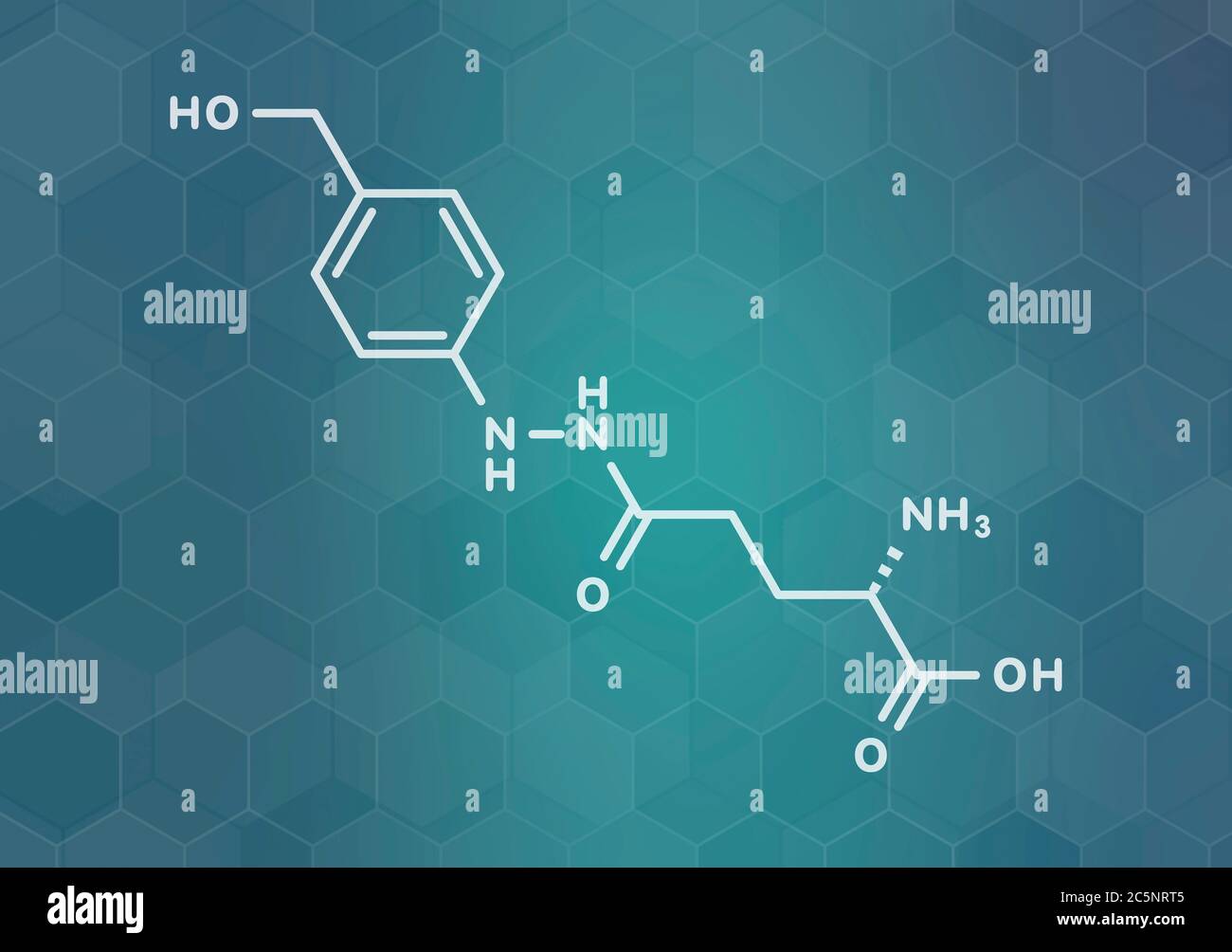 Agaritine mushroom toxin molecule. Skeletal formula Stock Photo - Alamy