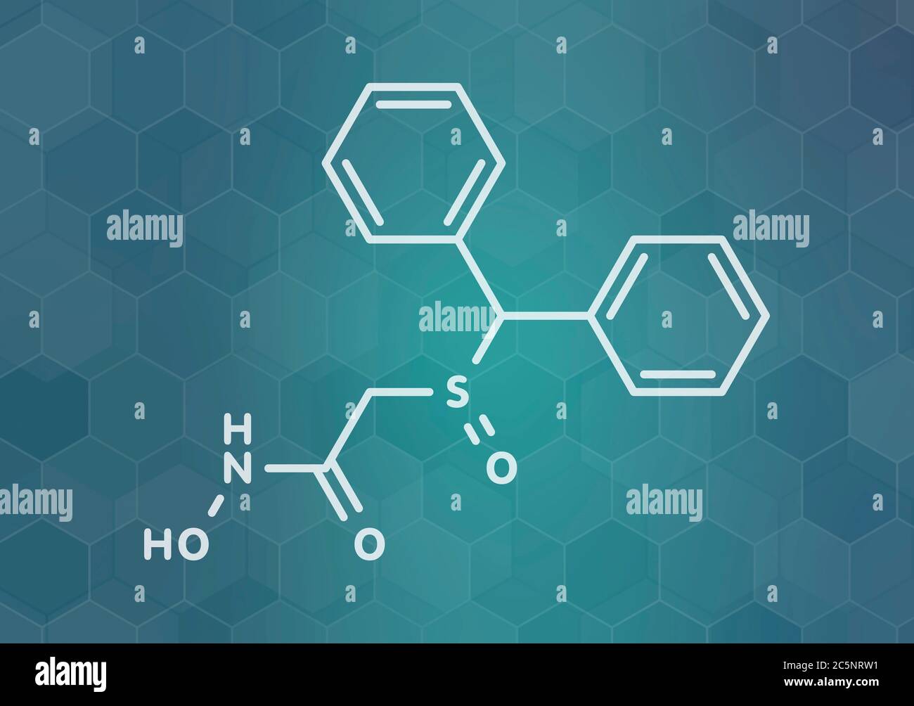 Adrafinil drug molecule (withdrawn). Skeletal formula Stock Photo - Alamy