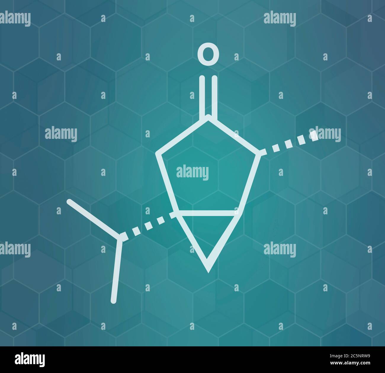 Thujone absinthe molecule, chemical structure. Skeletal formula Stock ...