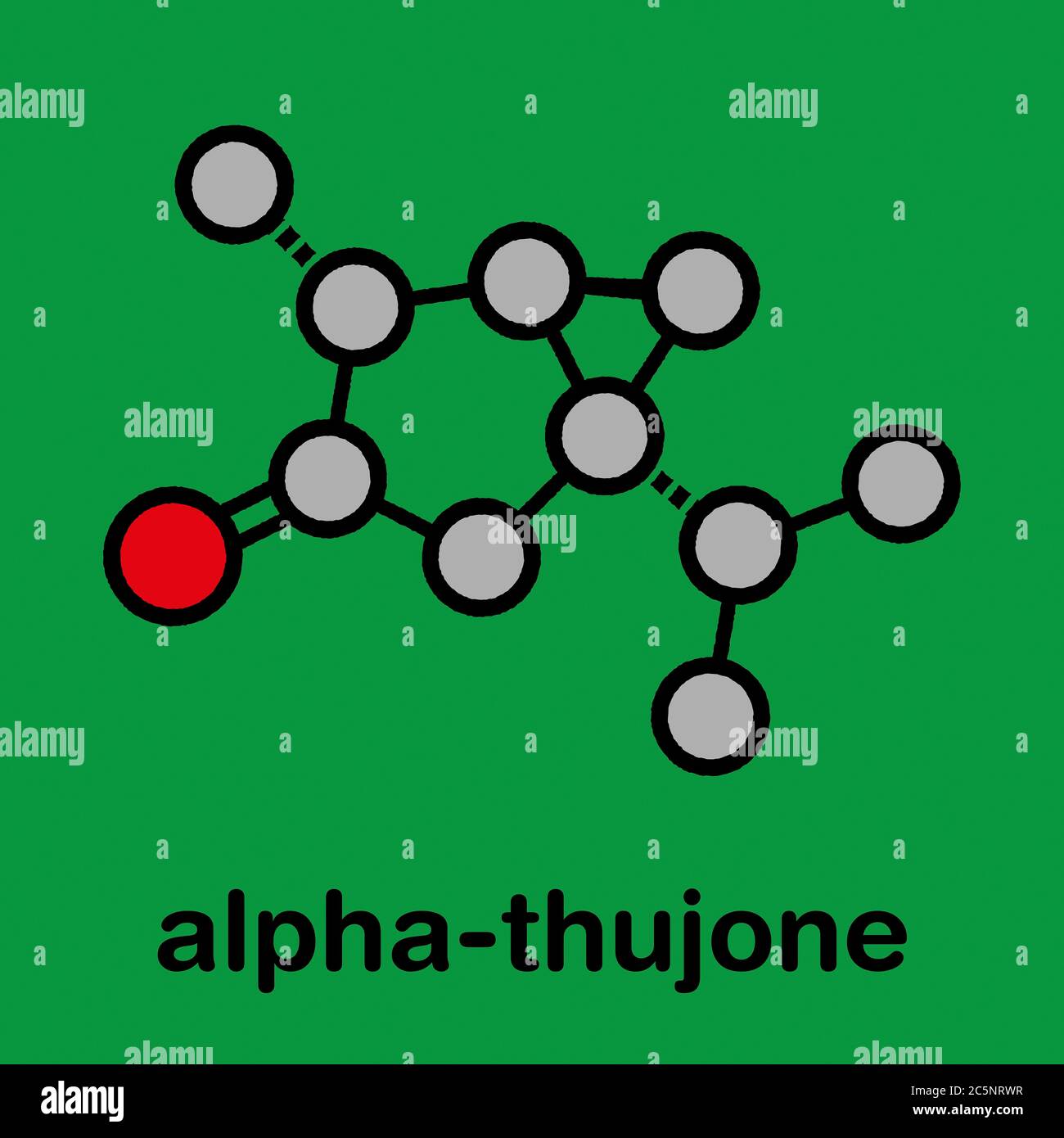 Thujone absinthe molecule, chemical structure Stock Photo - Alamy