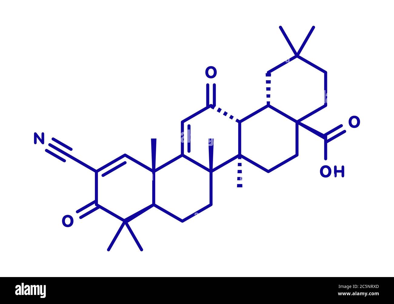 Bardoxolone drug molecule. Skeletal formula Stock Photo - Alamy