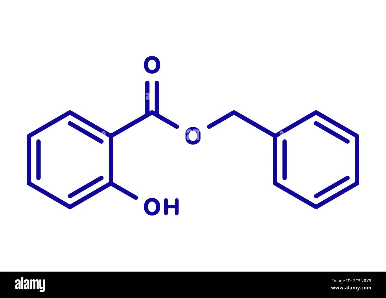 Benzyl salicylate (benzyl 4-hydroxybenzoate) molecule. Used in ...