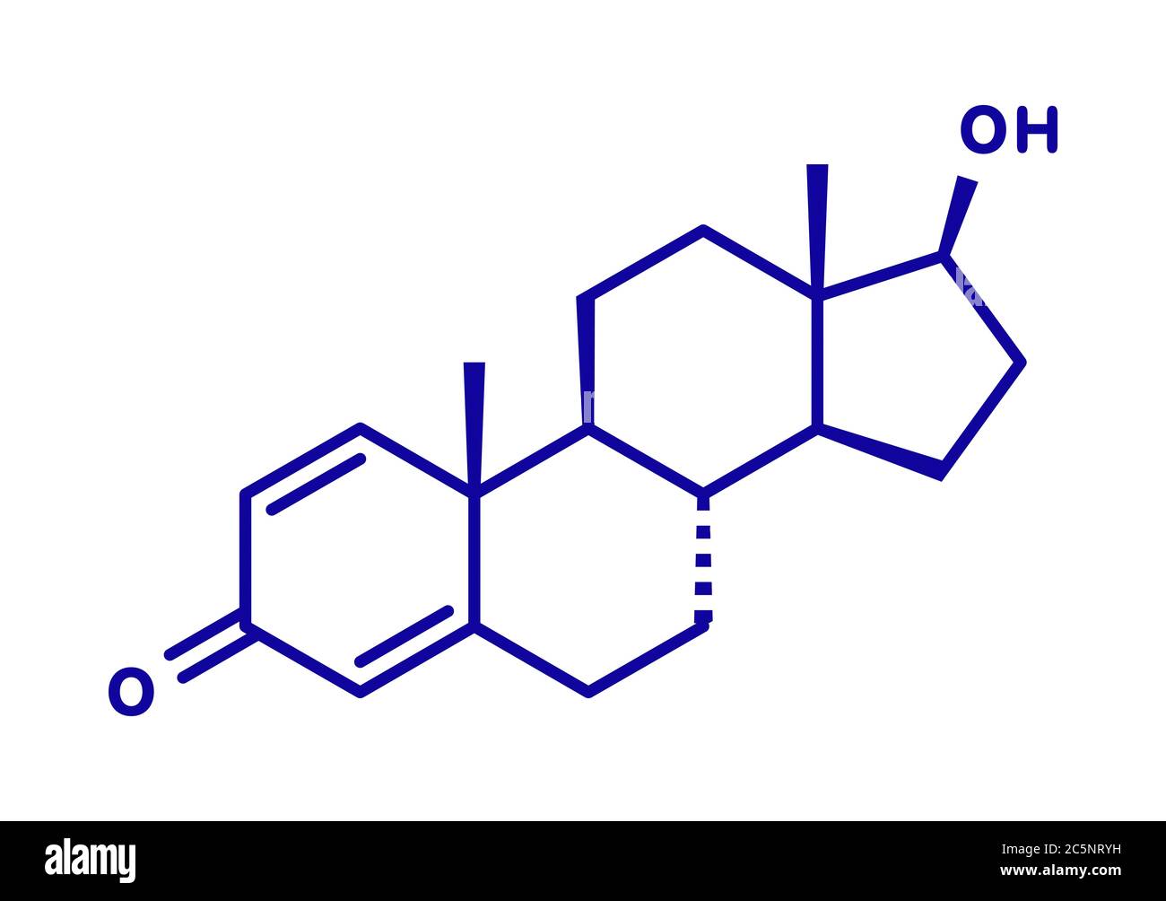 Boldenone anabolic steroid, chemical structure. Skeletal formula Stock ...