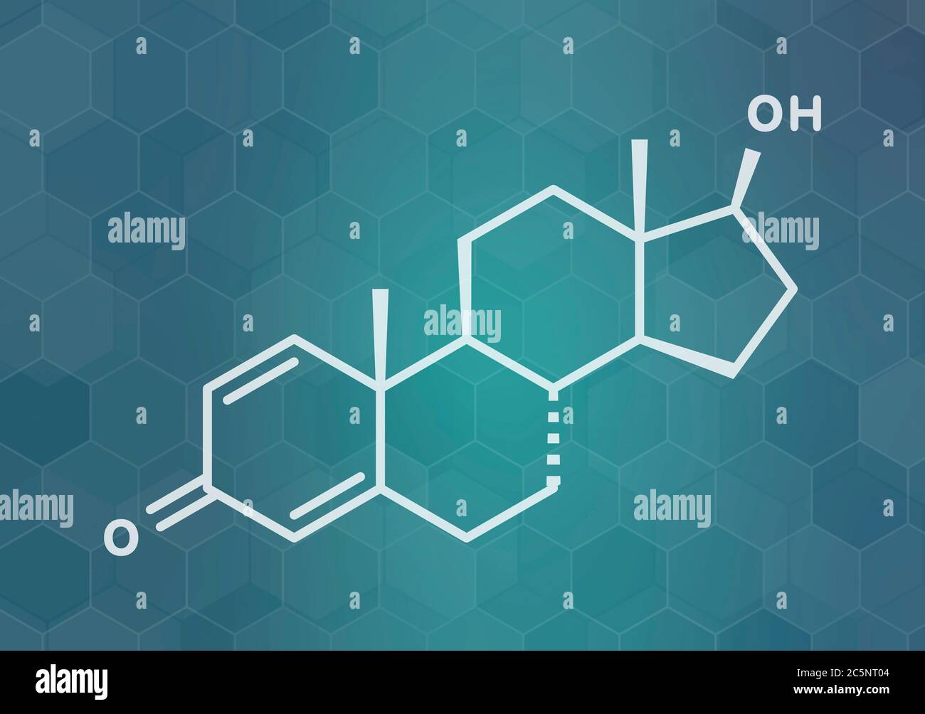 Boldenone anabolic steroid, chemical structure. Skeletal formula Stock ...