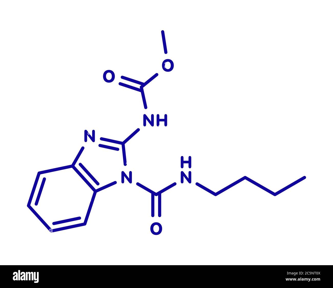 Benomyl fungicide molecule. Skeletal formula Stock Photo - Alamy