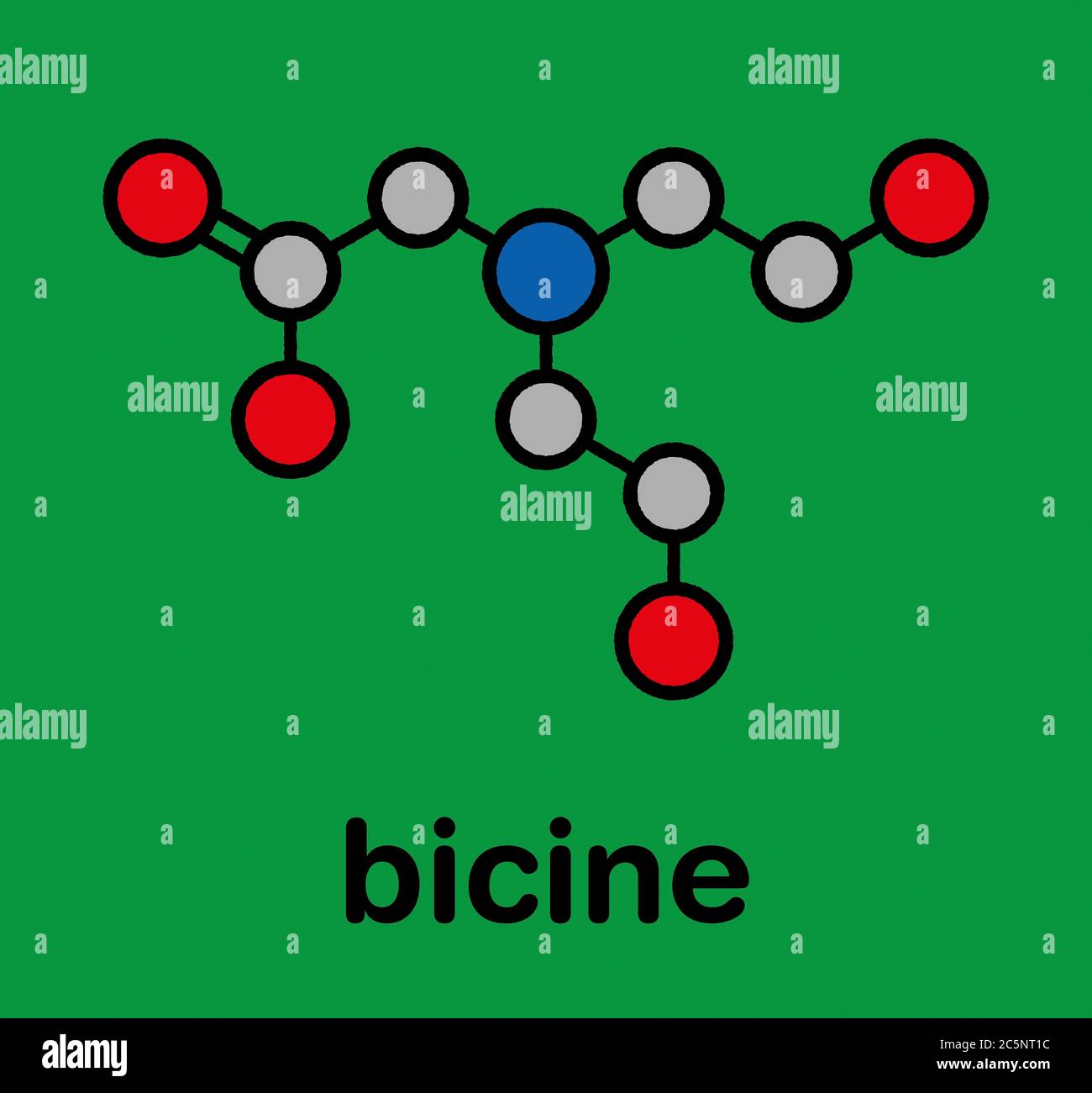 Bicine buffering agent molecule. Stylized skeletal formula (chemical ...
