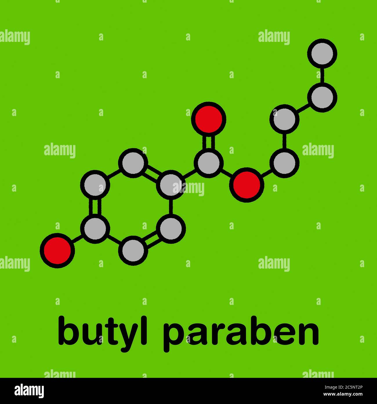 Butyl paraben (butylparaben, butyl 4-hydroxybenzoate) preservative ...