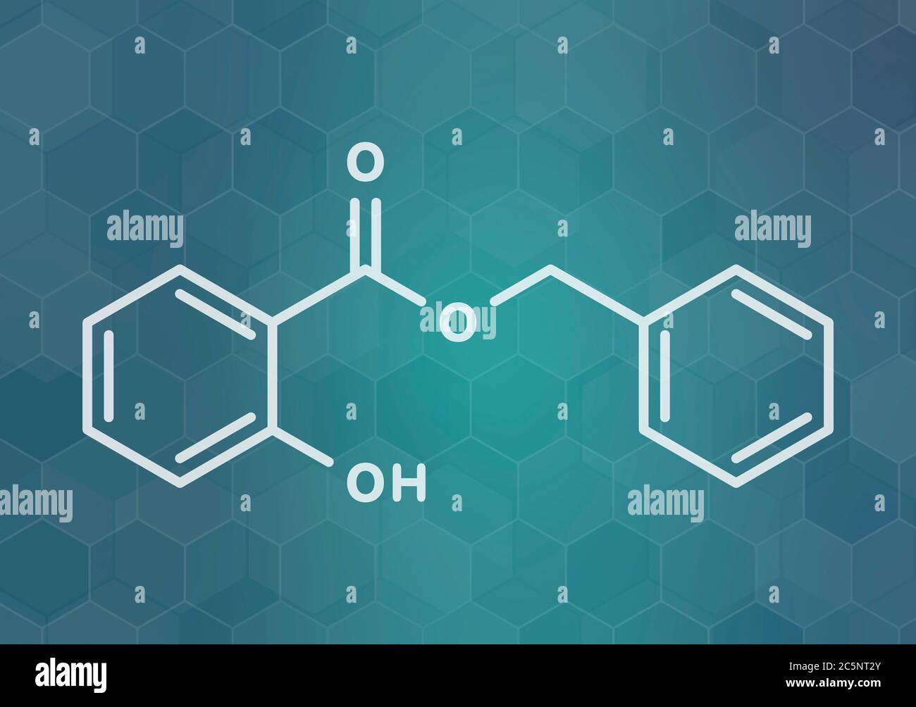 Benzyl salicylate (benzyl 4-hydroxybenzoate) molecule. Used in ...
